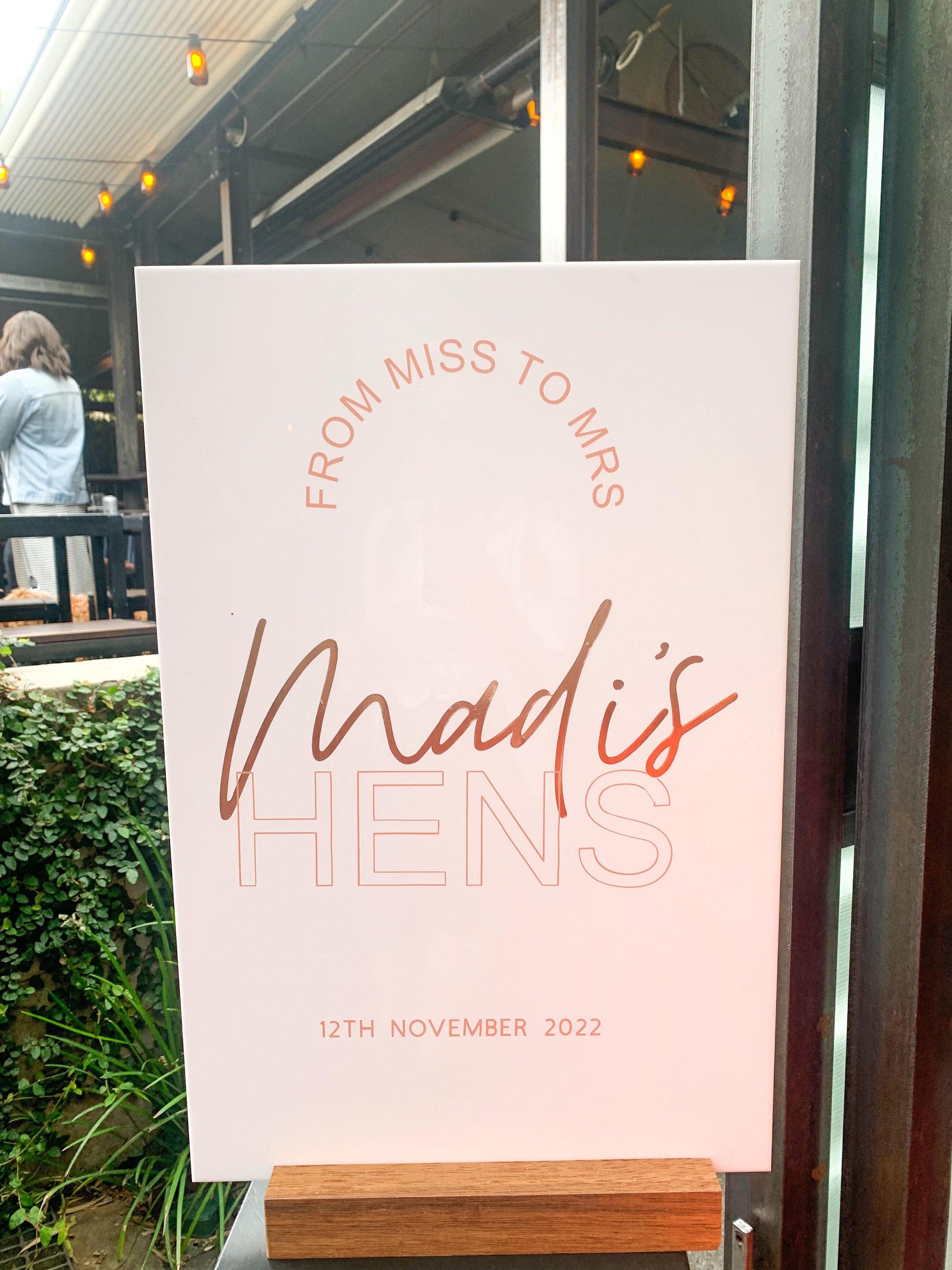 Hens Welcome Sign Acrylic Sign Personalised Sign Hens Party - Etsy ...