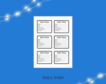 EDITABLE CANVA Hall Pass & Bathroom Pass - Etsy