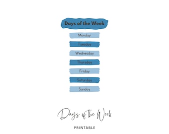 Days of the Week - Etsy