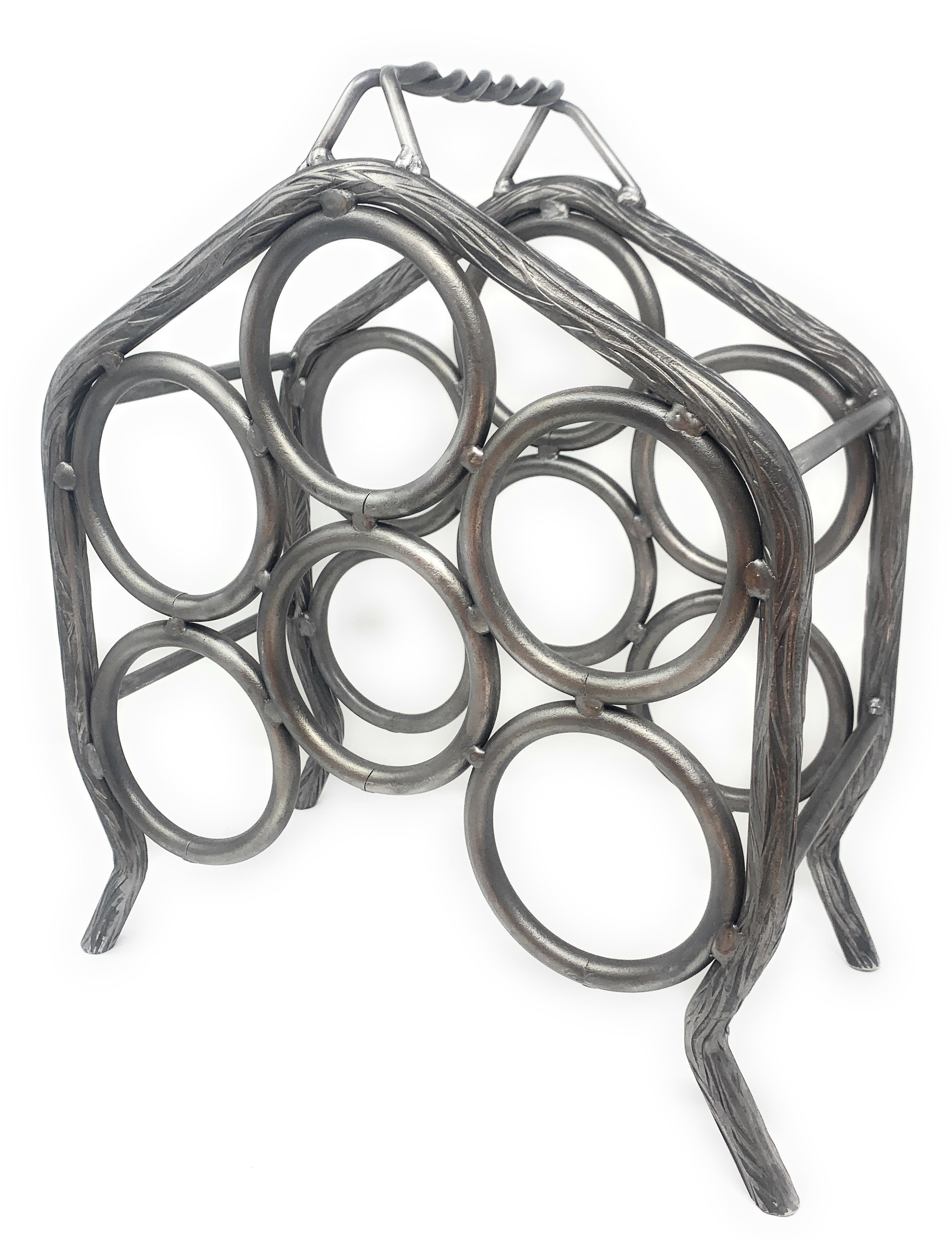 Six Bottle Metal Wine Rack - Etsy