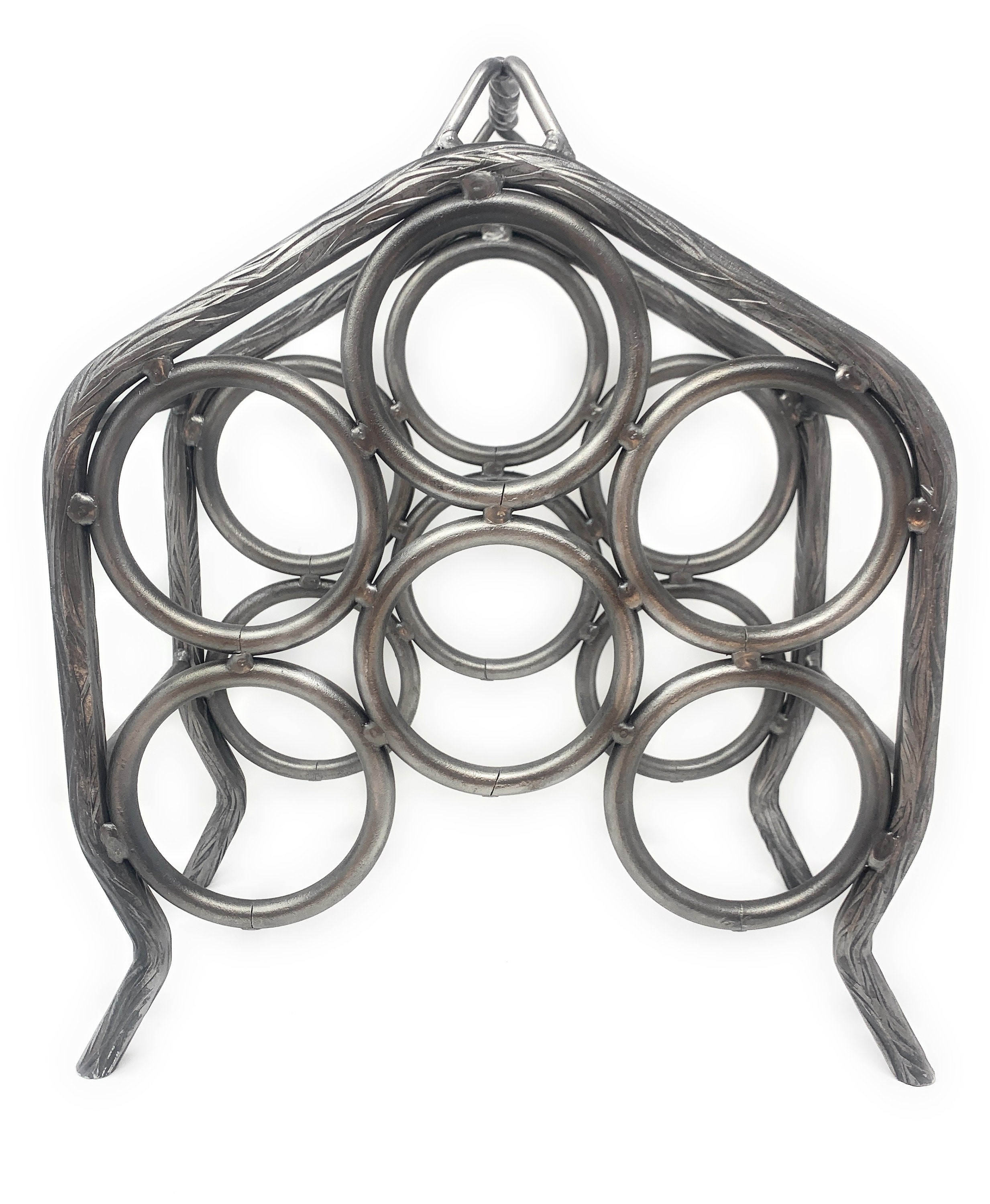 Six Bottle Metal Wine Rack - Etsy