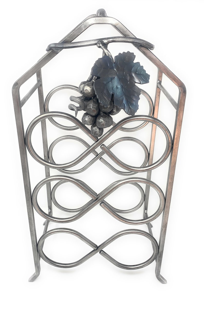 Six Bottle Metal Wine Rack - Etsy