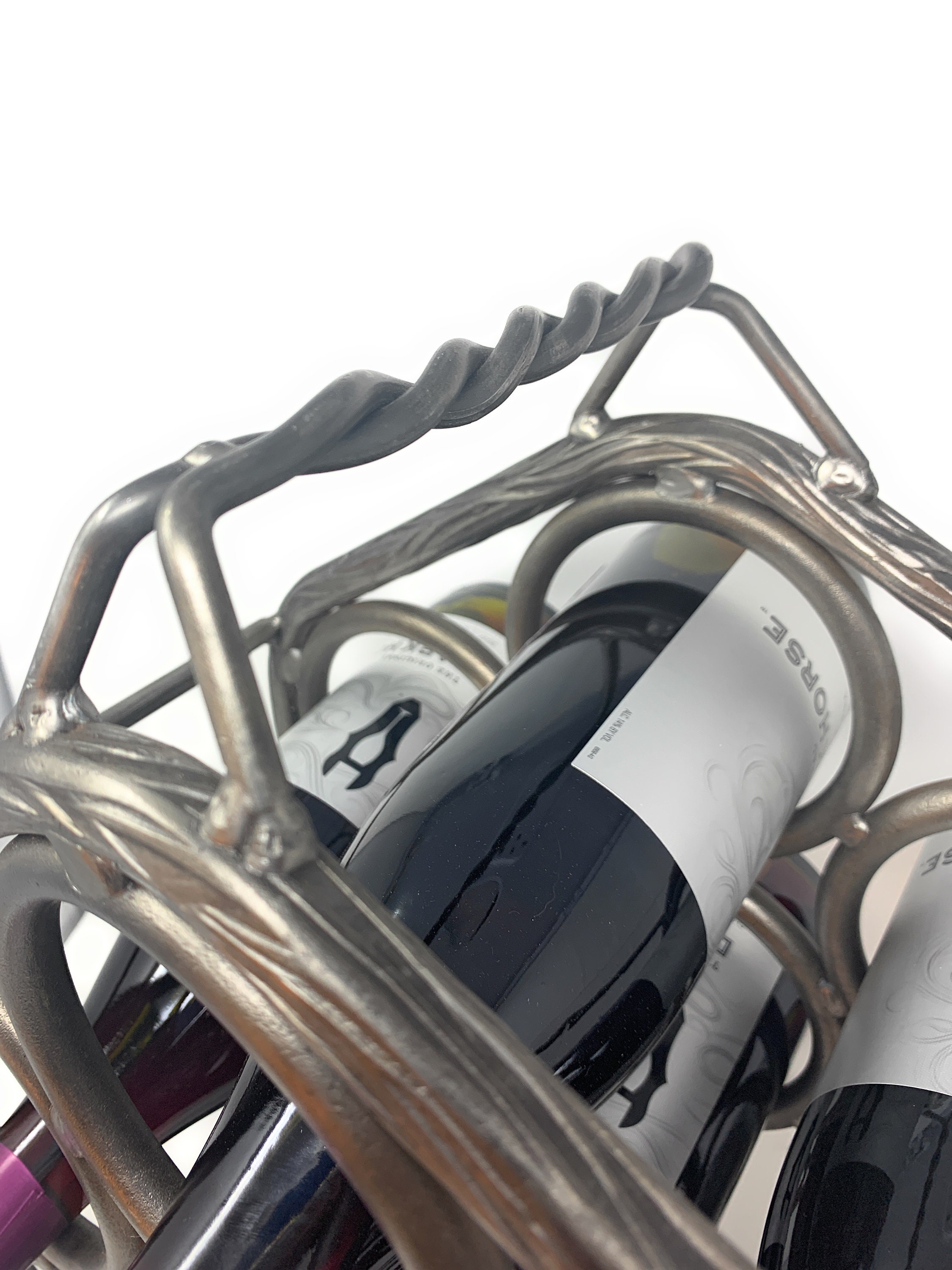 Six Bottle Metal Wine Rack | Etsy