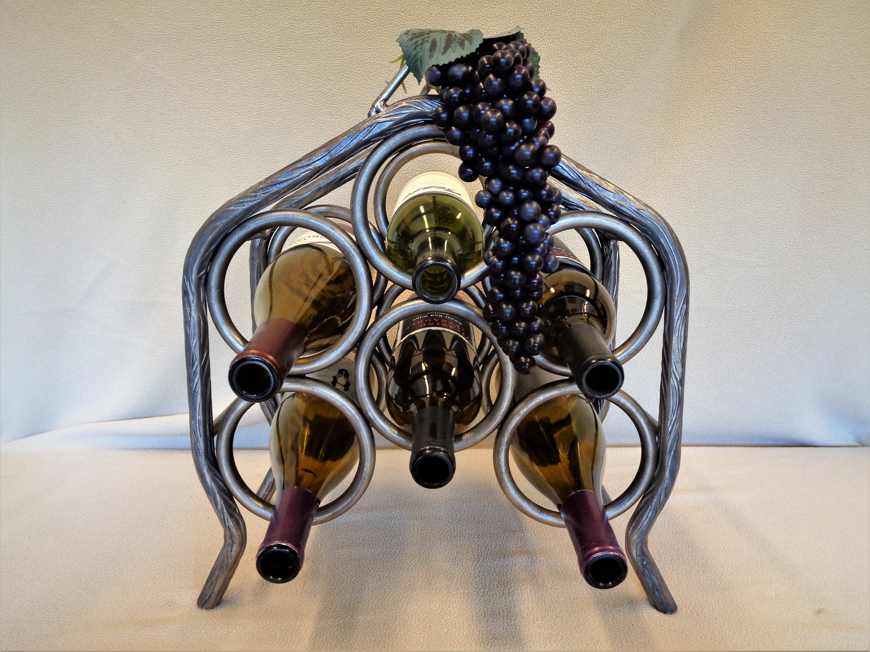 Six Bottle Metal Wine Rack | Etsy