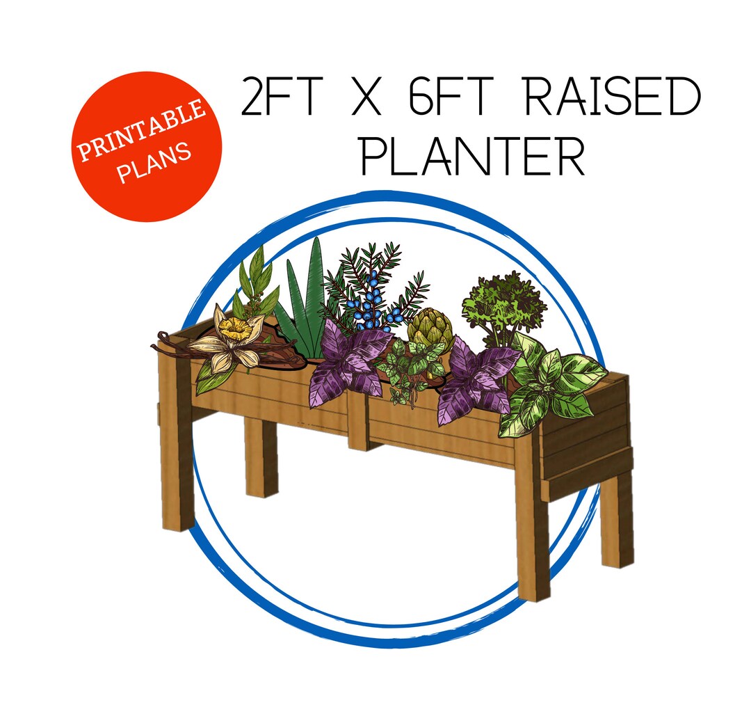 Garden Box | Plans | Download | 2 X 6 Raised Planter Boxes | Easy to ...
