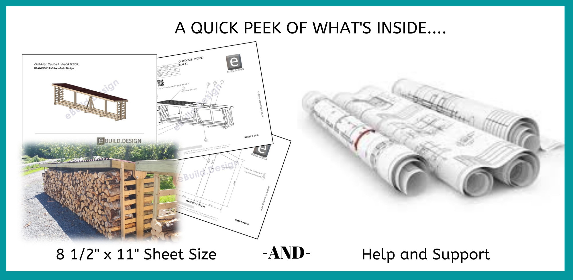 PDF Downloadable Plans, Firewood Shed, Log Shed, Firewood Storage ...