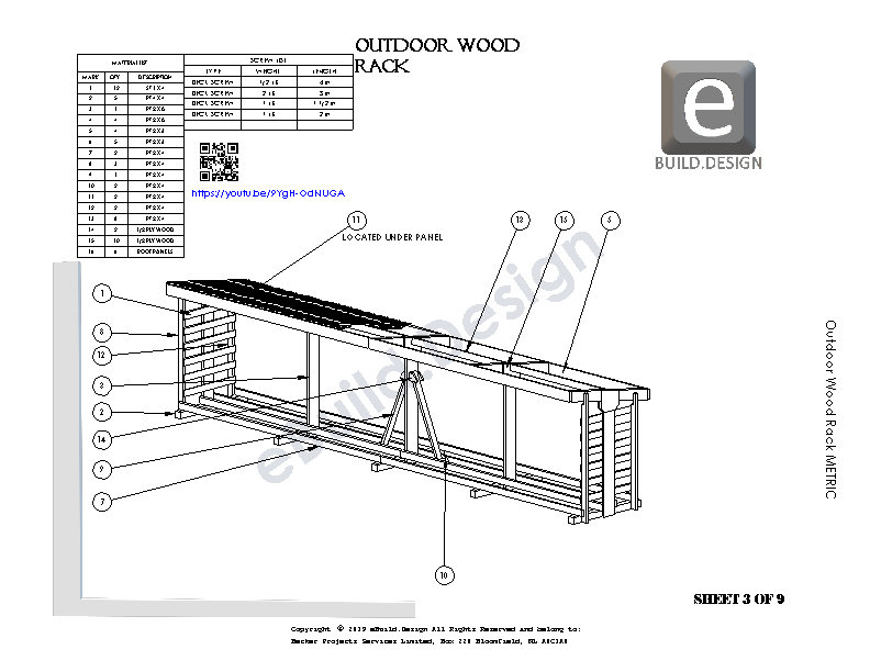 PDF Downloadable Plans, Firewood Shed, Log Shed, Firewood Storage ...