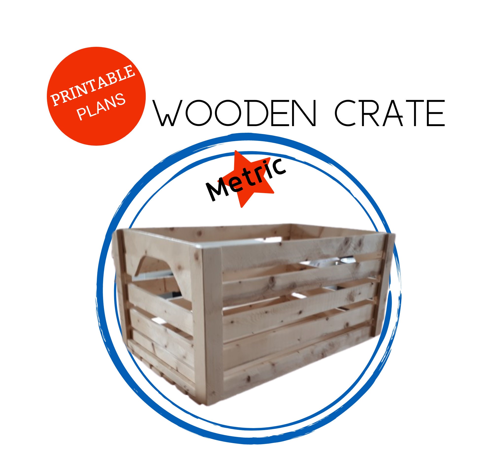 Wooden Crate Plans Inch Woodworking Detailed Instructions - Etsy