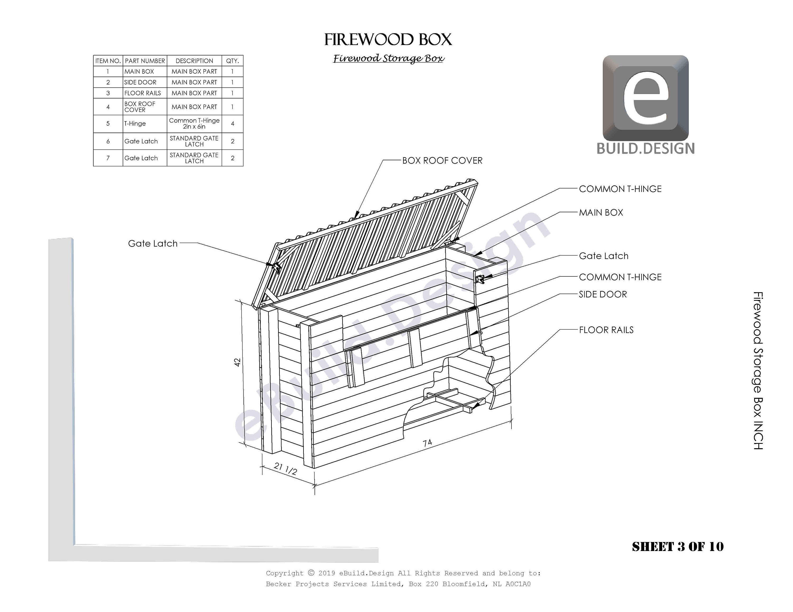 Build Your Own Wooden Storage Box 10 Sheets of Detailed .pdf Drawings ...
