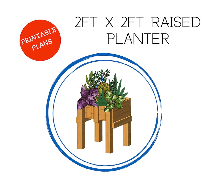 Garden Box | Plans | Download | 2 X 2 Raised Planter Boxes | Easy to ...