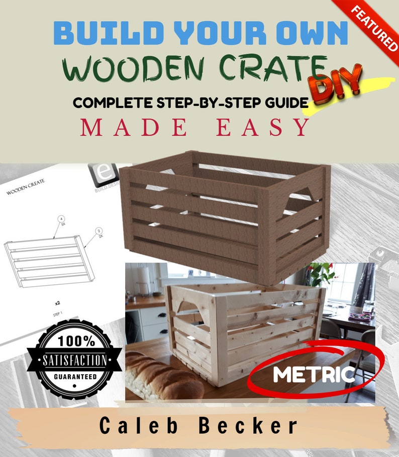 Wooden Crate Plans Inch Woodworking Detailed Instructions - Etsy