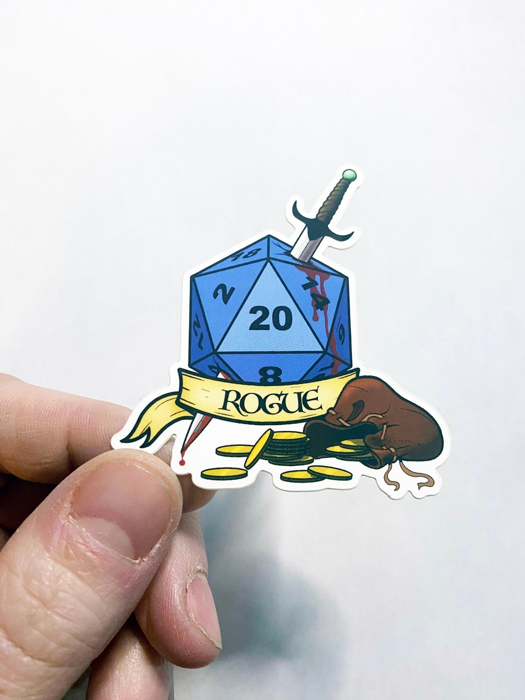 D&D Rogue Sticker Rogue DND Sticker Sneak Attack D20 Rogue Life ...