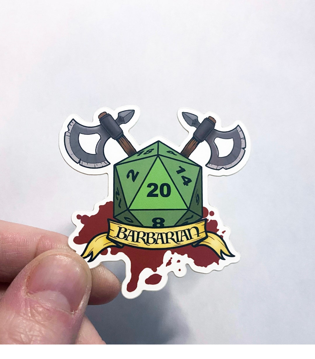 D&D Barbarian Sticker | Barbarian | DND Sticker | Rage | D20 ...