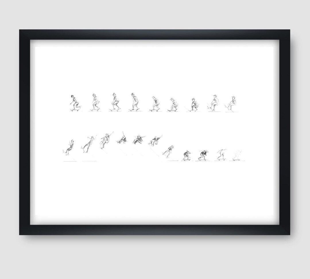 Skate Print: Indy Grab Pencil Sketch (unframed) - Etsy