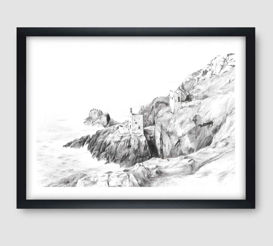 Botallack Engine Houses, Botallack Print, Engine House Print, Cornwall ...