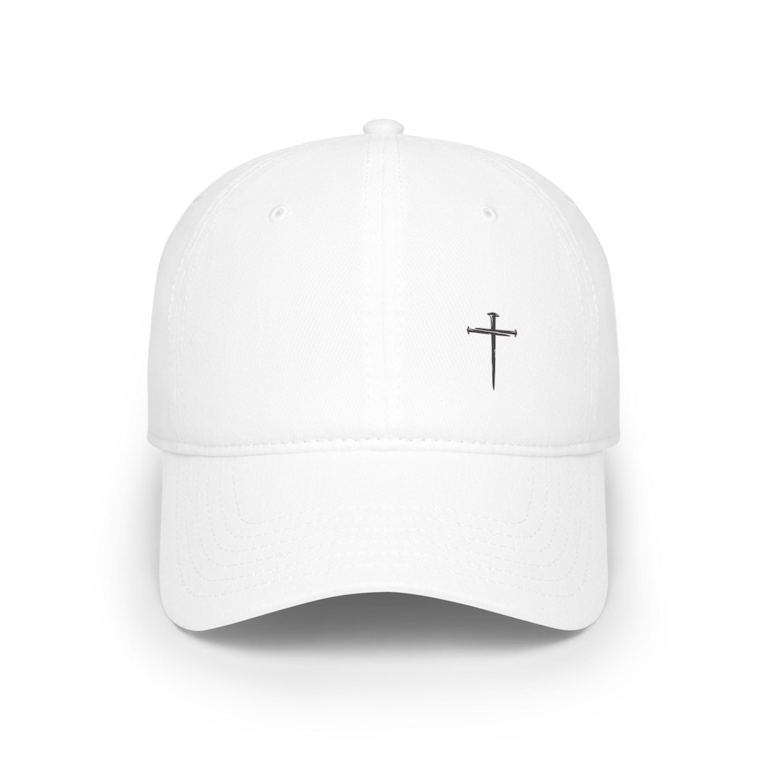 Minimalist Cross Embroidered Low Profile Baseball Cap, Faith Hat ...