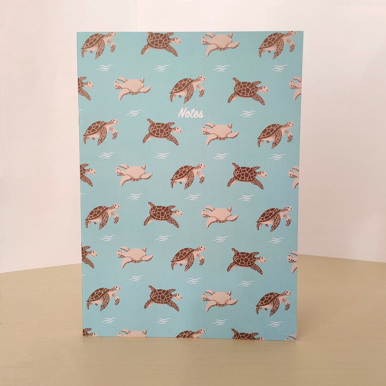 Sea Turtle Notebook, Tortoise Notepad, Sea Creature Jotter - Etsy