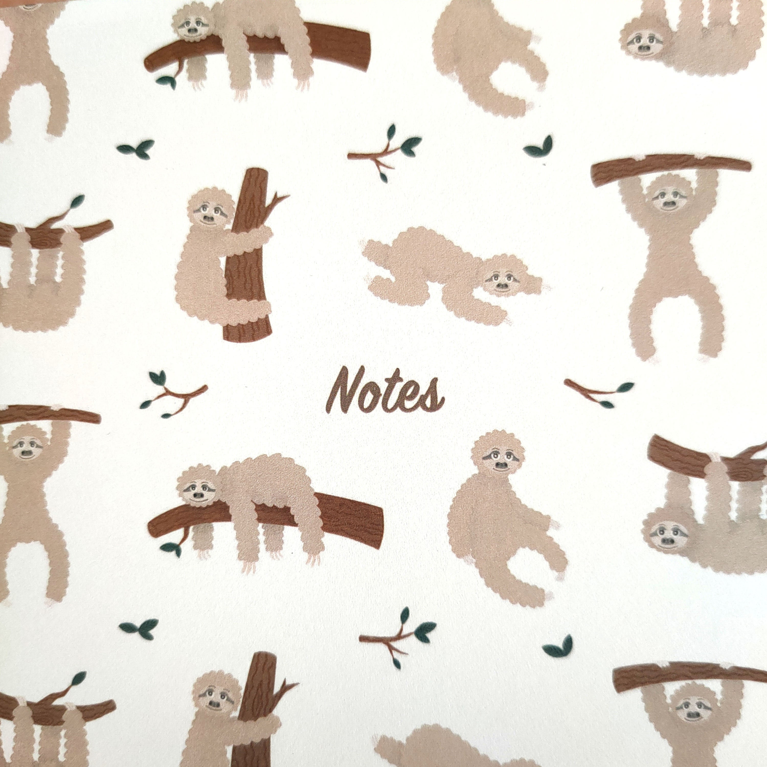 Sloth Notebook, Sloth Notepad, Jungle Creature Jotter - Etsy UK