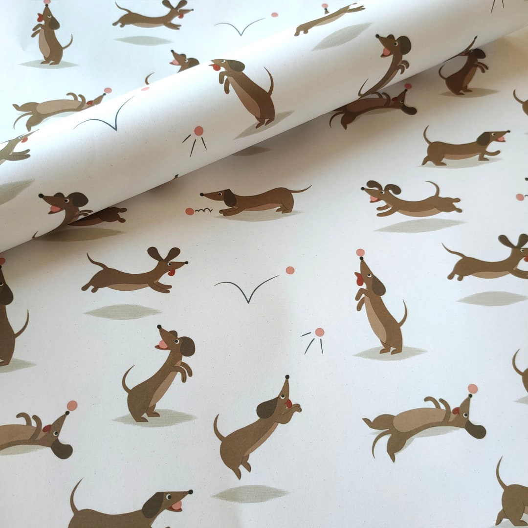 Sausage Dog Wrapping Paper Sheet, Dachshund Dog Lover Gift, Eco ...