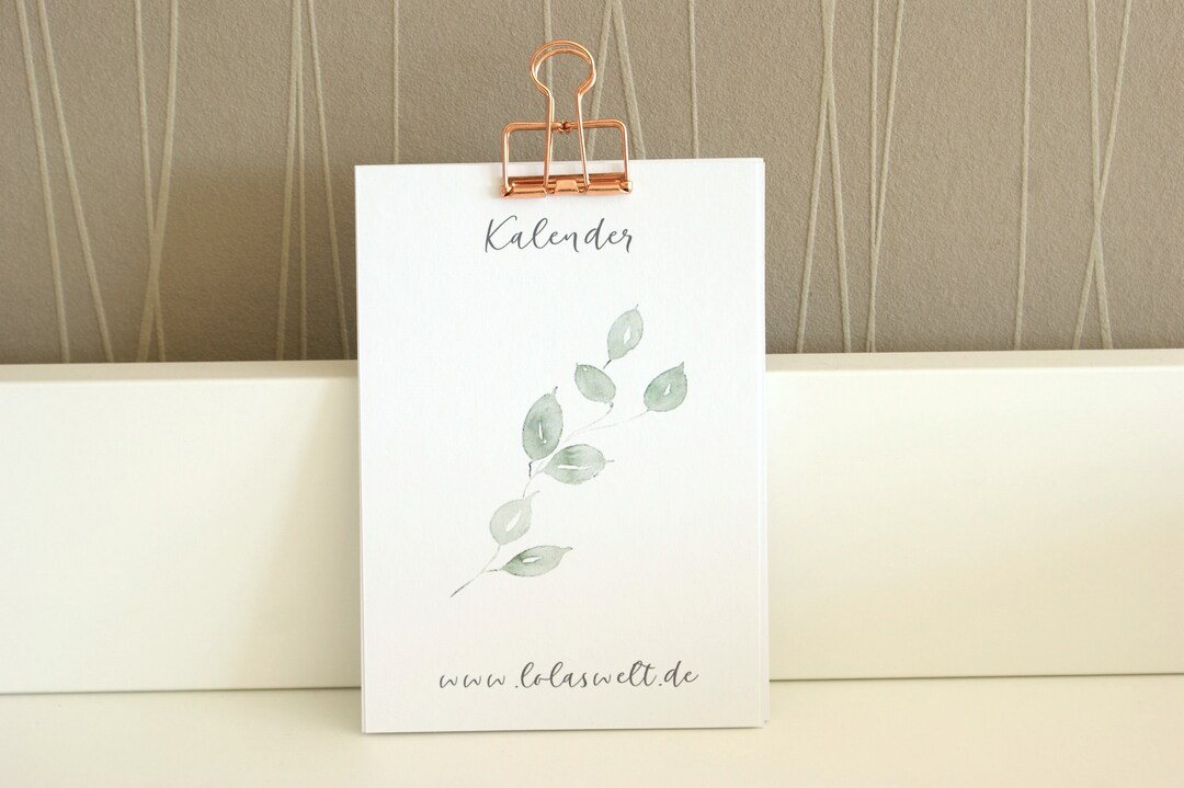 Perpetual Calendar DIN A6 Endless Birthday Calendar Hand-painted and in ...