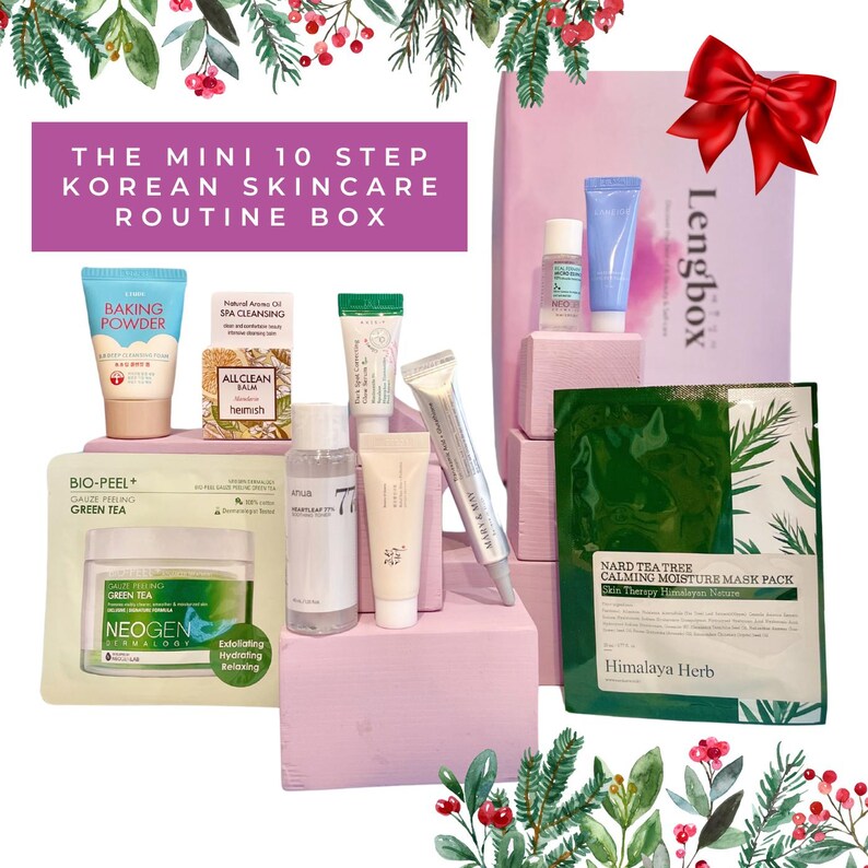 Mini 10-step Korean Skincare Routine Gift Box K-beauty Self-care Set ...