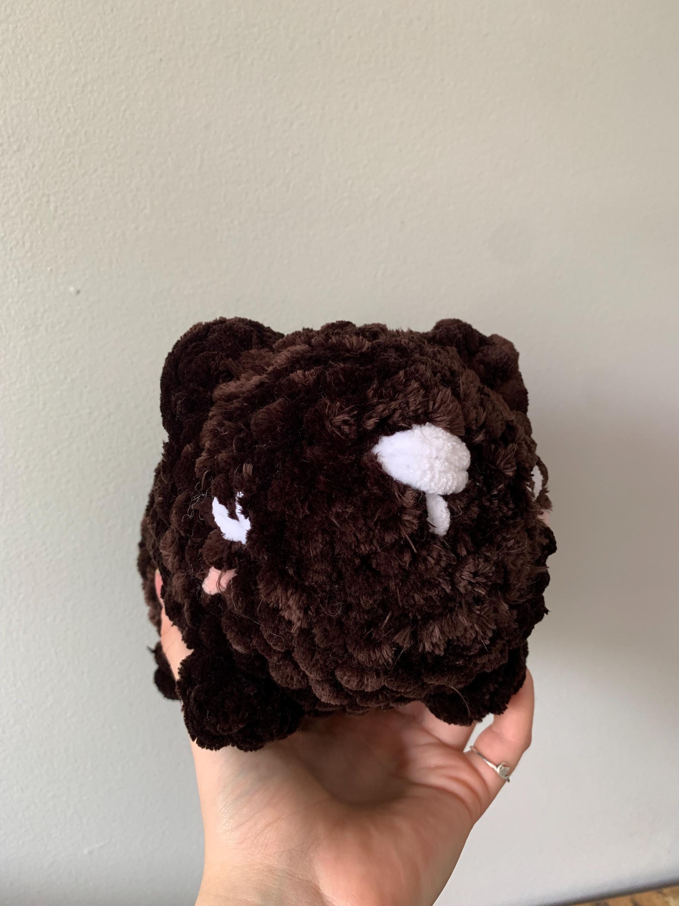 Sleepy Brown Bear Crochet Plushie - Etsy