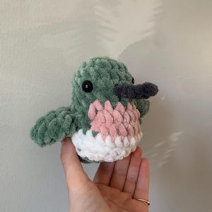 Chubby Hummingbird Crochet Plushie Ruby-throated Hummingbird - Etsy