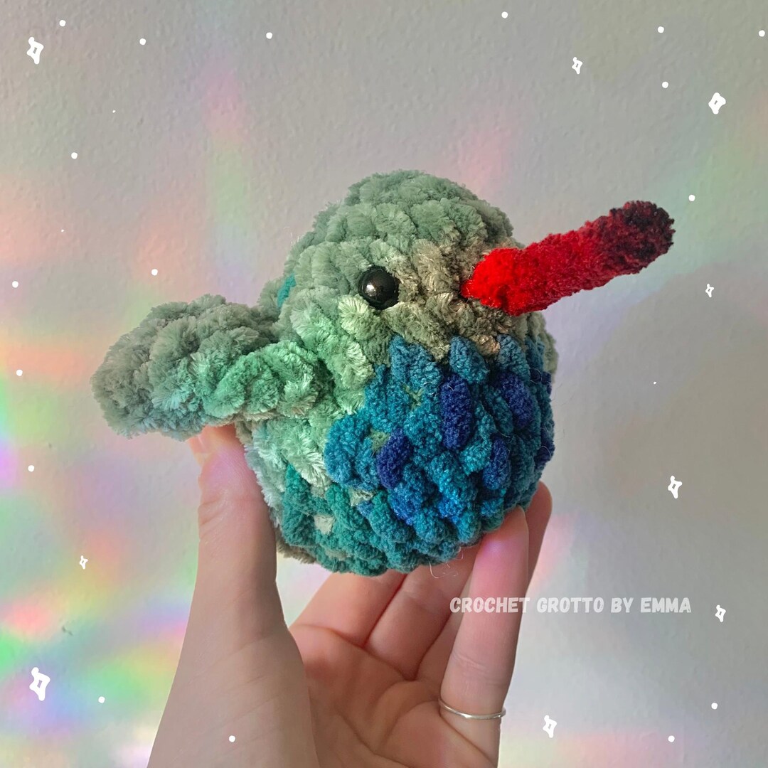Chubby Hummingbird Crochet Plushie — Broad-billed Hummingbird - Etsy