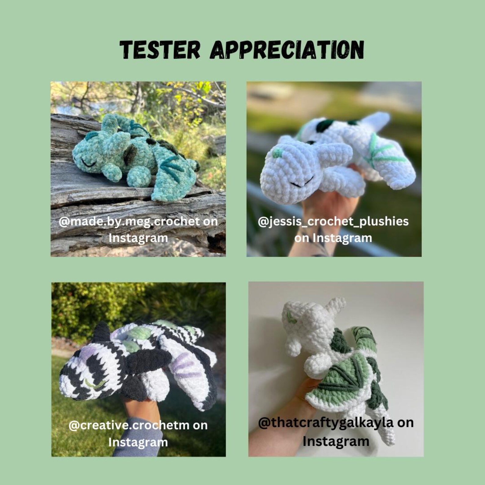 Snuggly Moss Dragon Crochet Pattern PDF Download | Dragon Amigurumi ...