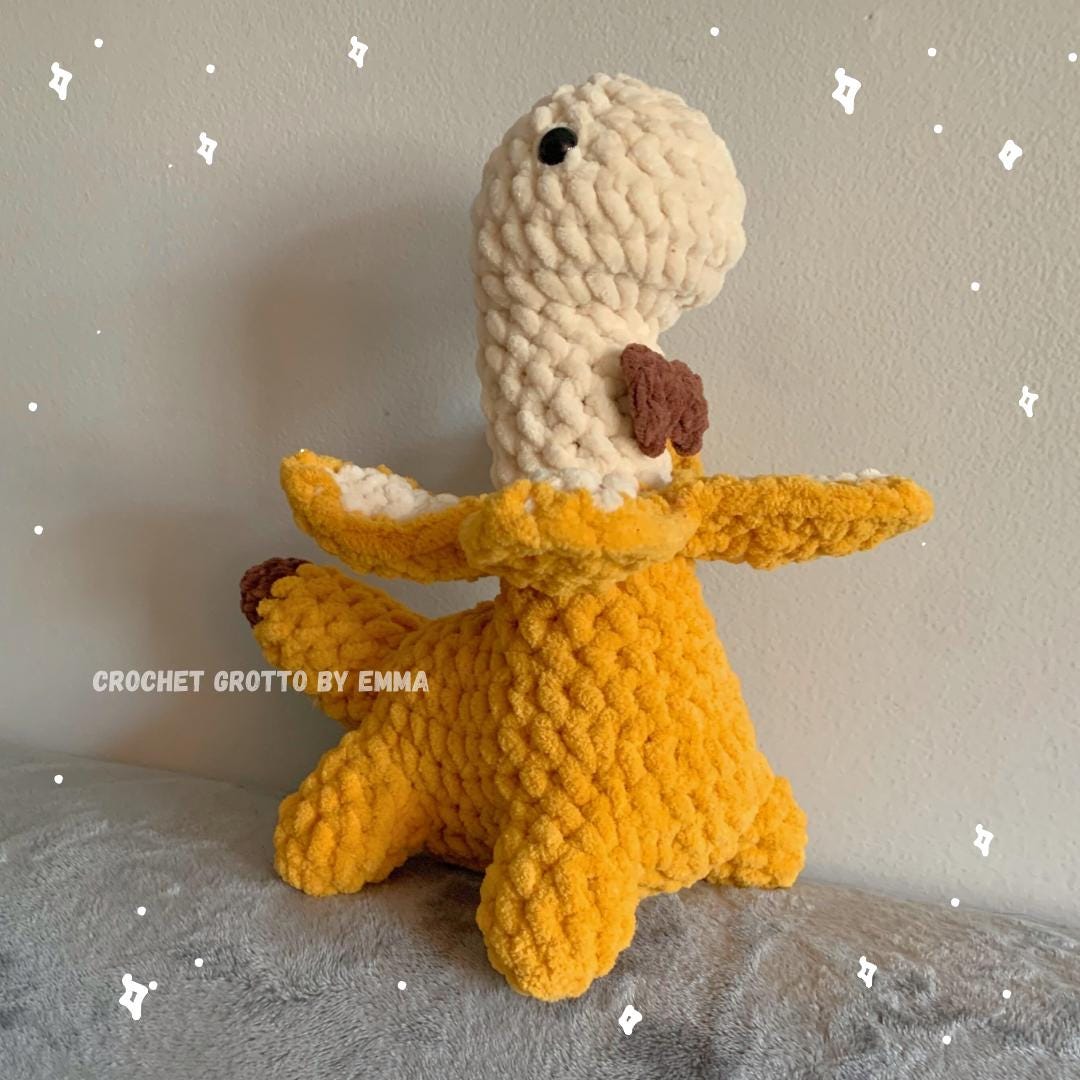 Dapper Bananasaurus Crochet Plushie — Made to Order - Etsy
