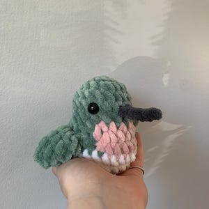 Chubby Hummingbird Crochet Plushie Ruby-throated Hummingbird - Etsy