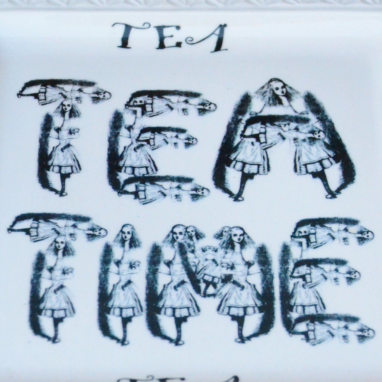 Mad Hatter Tea Party / Alice in Wonderland Tea Party / Square White ...