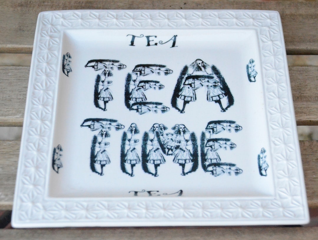 Mad Hatter Tea Party / Alice in Wonderland Tea Party / Square White ...