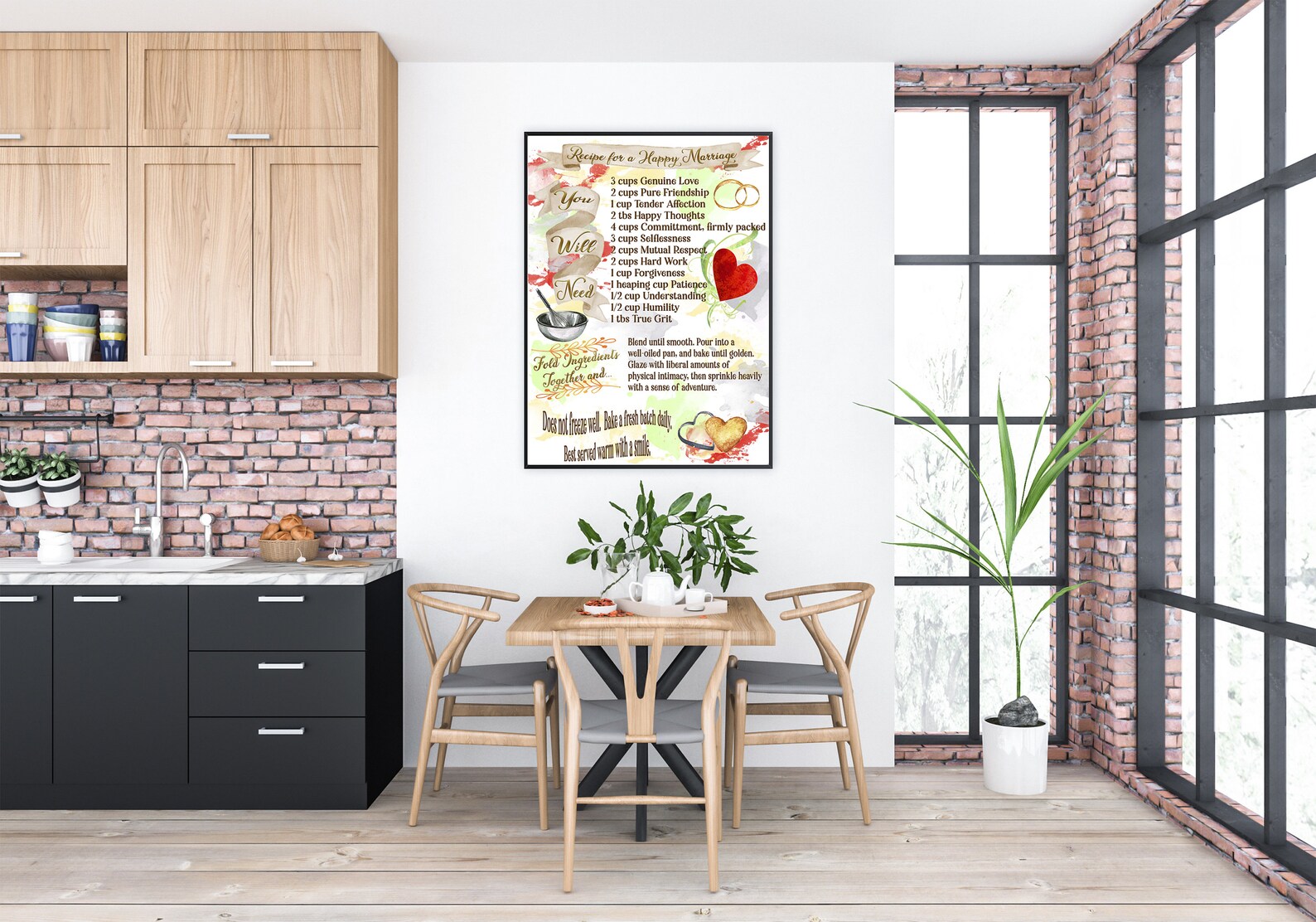 Happy Marriage Recipe, Digital Download, Wedding Gift, Valentine's Day ...