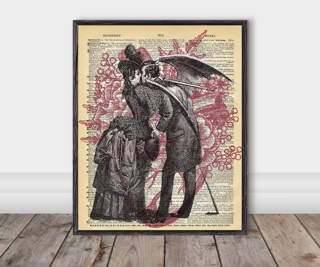 Vintage Vampire Dictionary Page Print, Sons Girlfriend Gift, Gothic ...