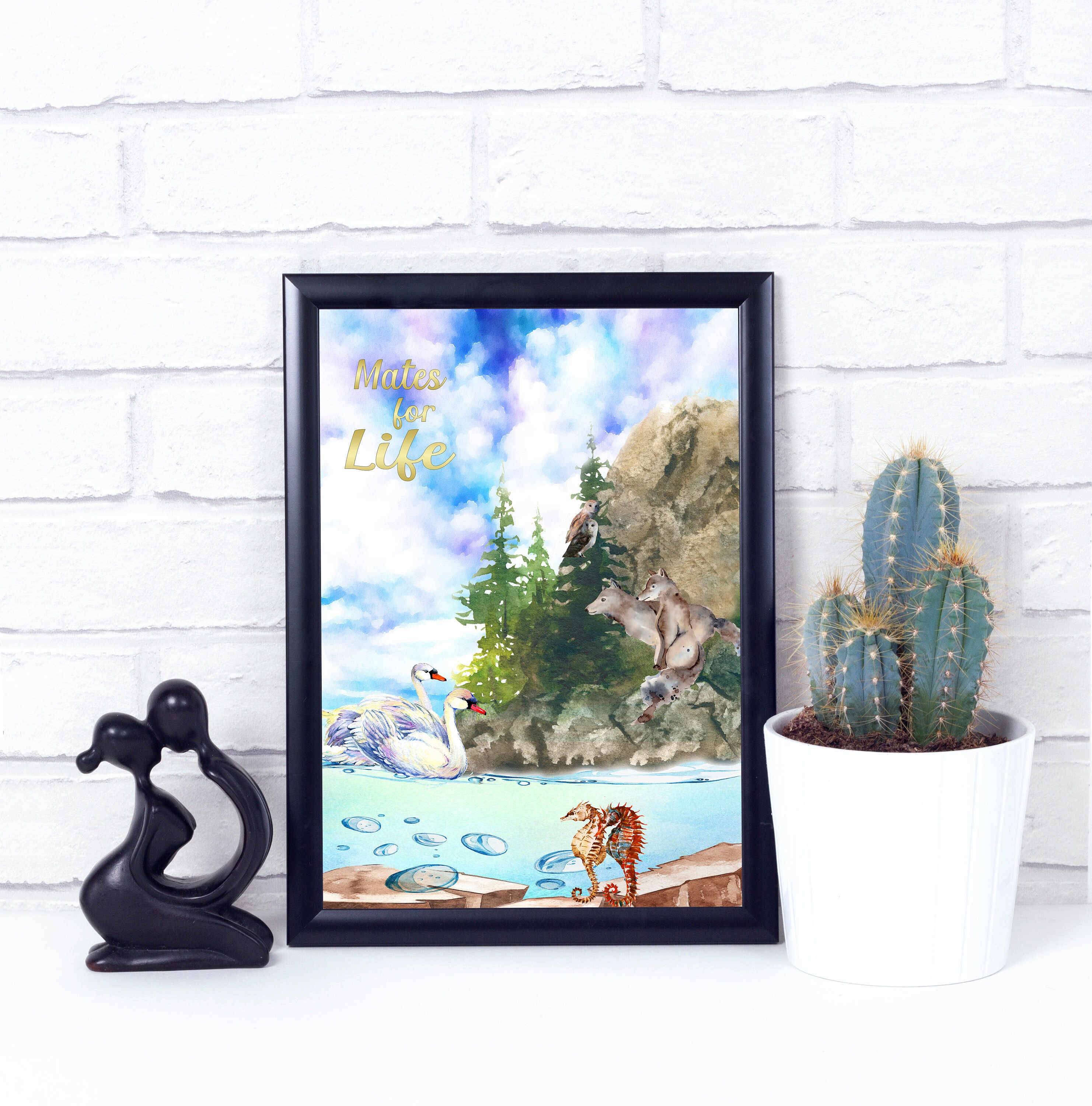 Mates for Life, Digital Download, Love Print, Romantic Gift, Printable ...