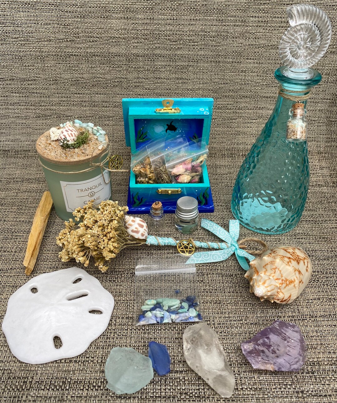 Sea Witch Moon Water Ritual Litha Kit Manifestation Kit Manifestation Box Hand Painted Box - Etsy