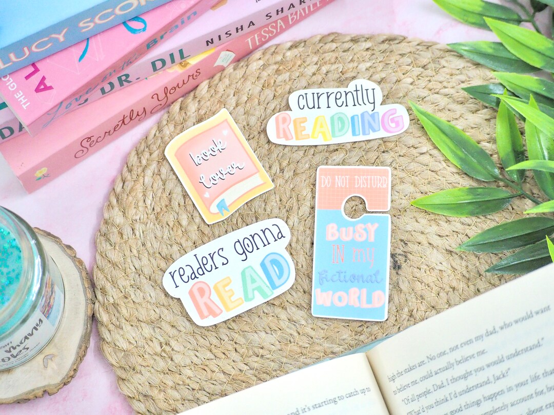 Currently Reading Bookish Sticker Pack Book Lover Stickers Reader ...