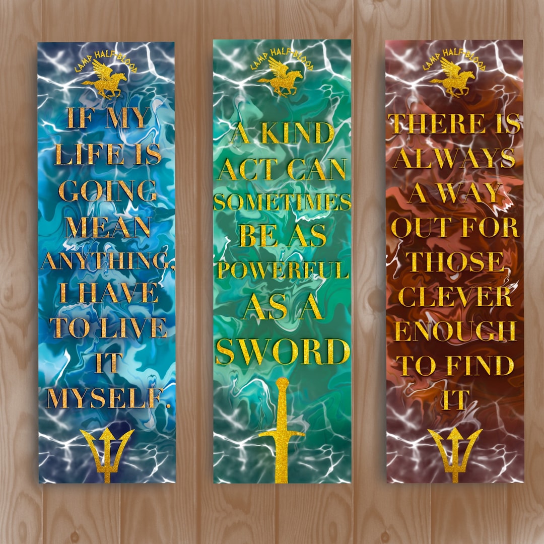 Percy Jackson Bookmark Set of 3 Bookmarks Stocking Stuffer Readers Gift ...