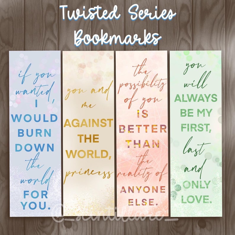 Twisted Series Bookmarks Ana Huang Romance Book Series - Etsy UK
