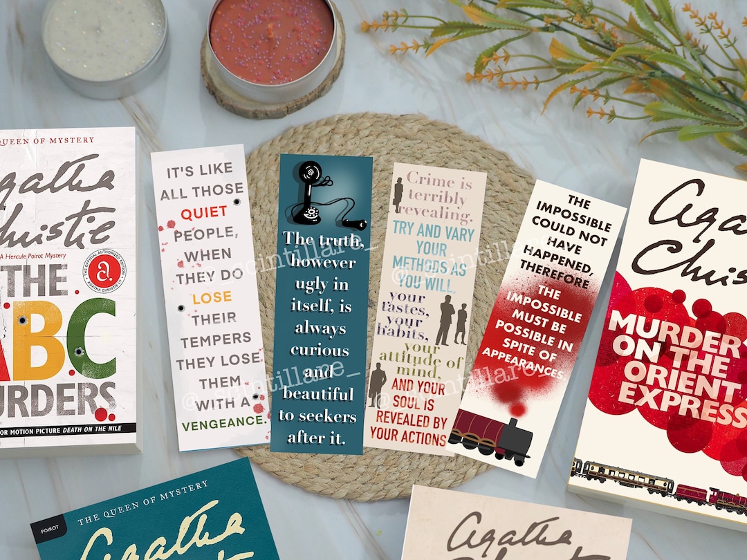 Agatha Christie Bookmarks and There Were None Murder of Roger Ackroyd ...