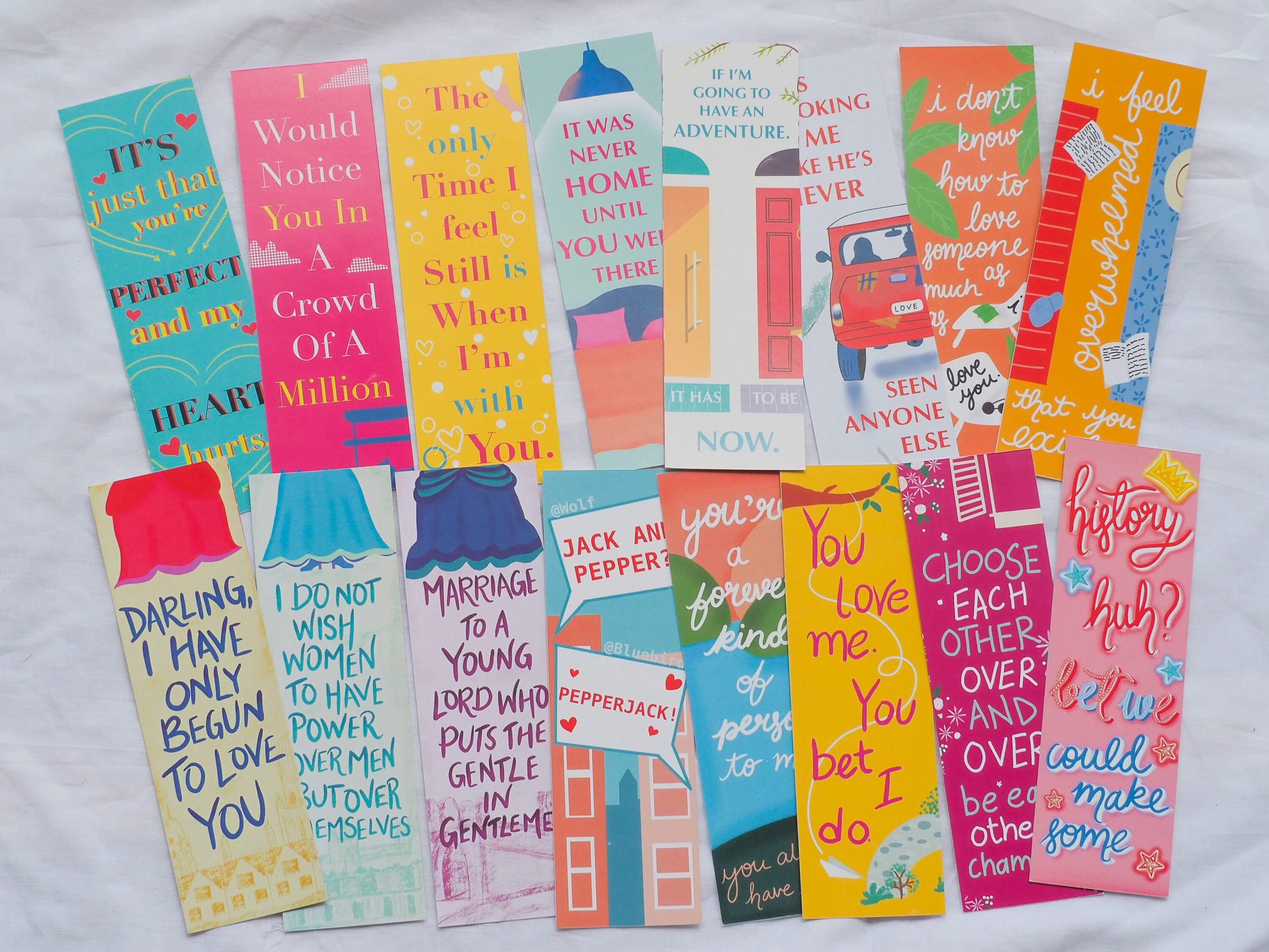 16 Romance Bookmarks Romance Week 1 Bookmark Bundle Casey | Etsy