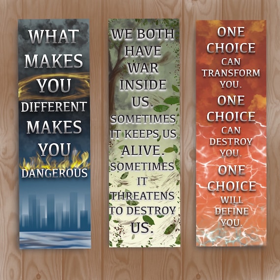 Dystopian Series Bookmark Set of 3 Bookmarks Stocking | Etsy