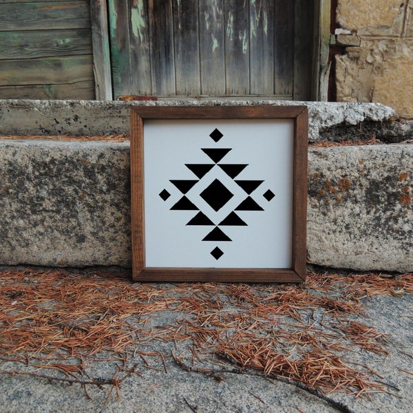 Aztec Wood Sign - Etsy