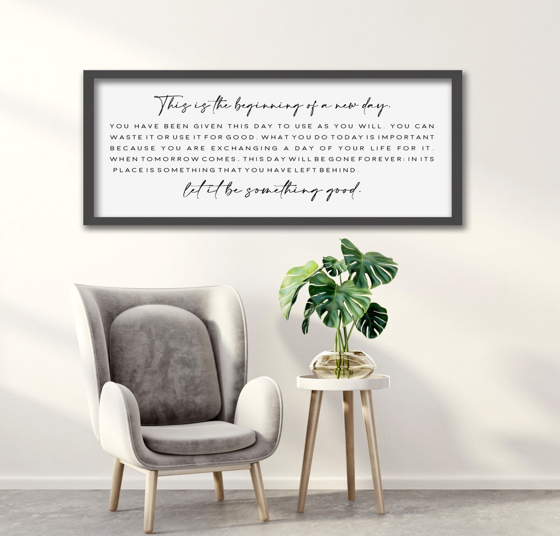 This is the Beginning of A New Day Sign Motivational Wall - Etsy