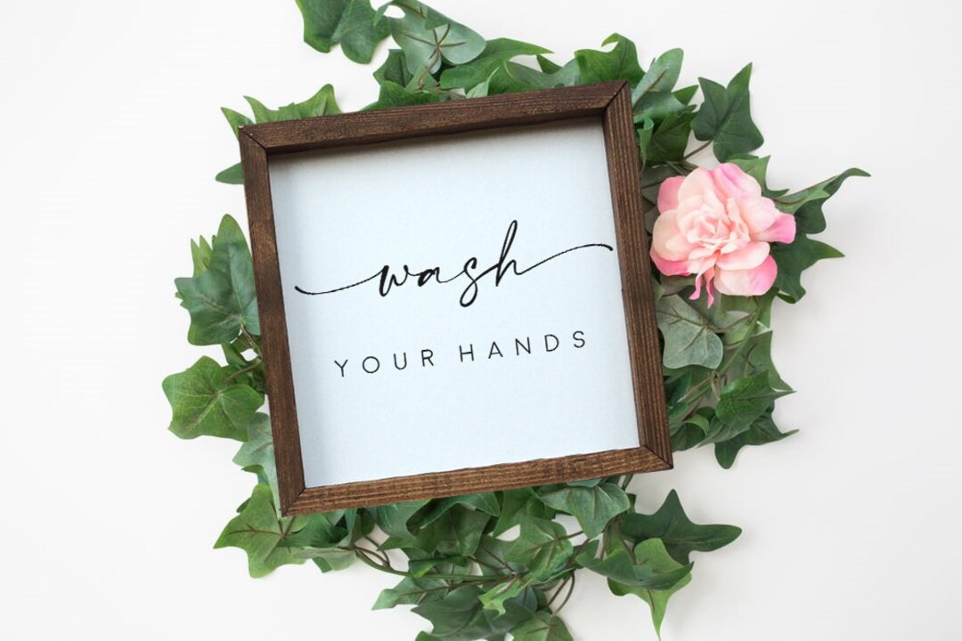 Wash Your Hands Bathroom Wood Sign | Wash Your Hands Sign | Bathroom ...