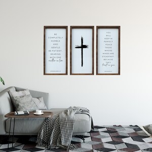 Bible Verse Wall Art Be Completely Humble and Gentle; Be Patient ...
