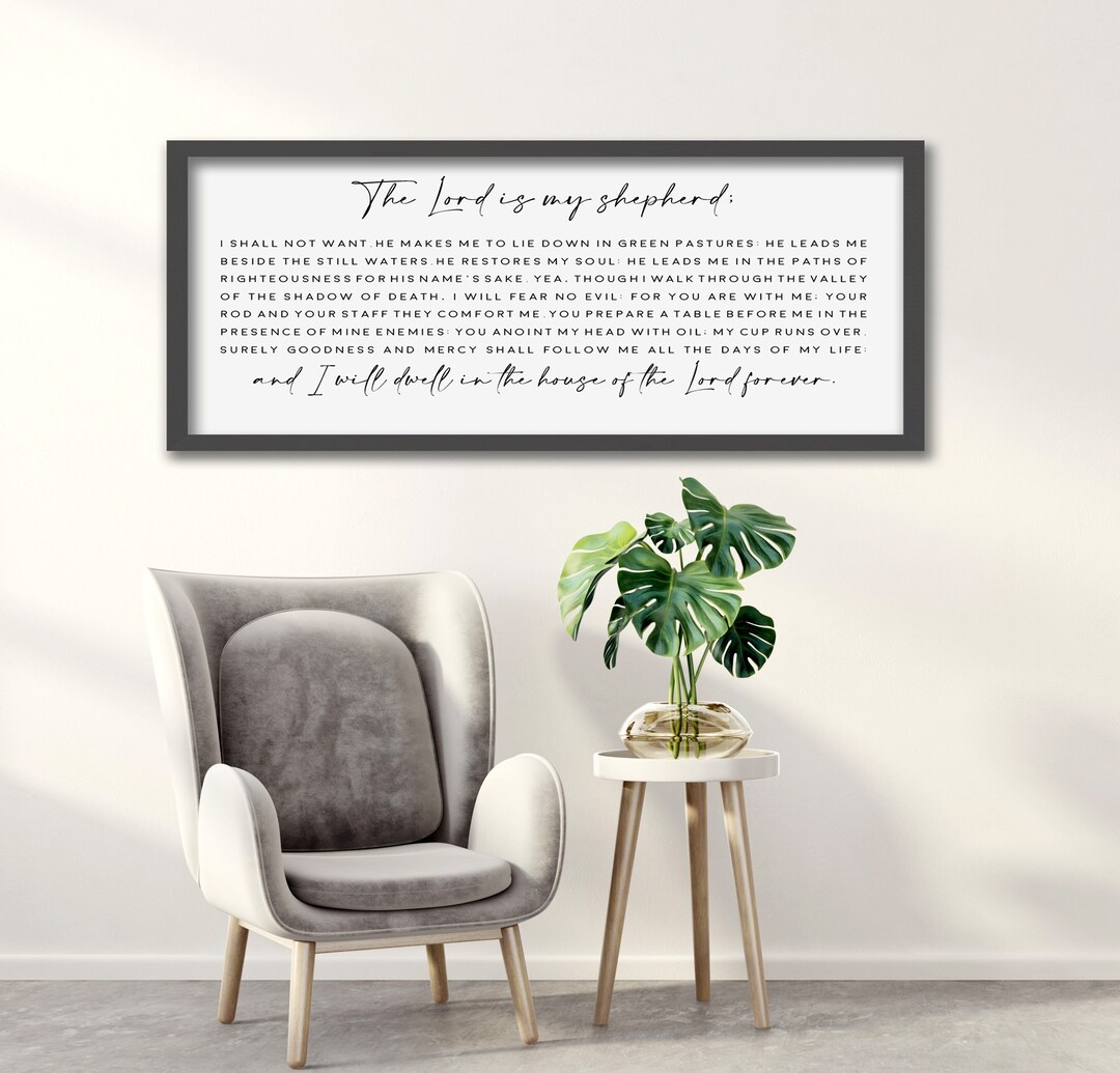 40% OFF Scripture Wall Decor , the Lord is My Shepherd Sign , Living ...