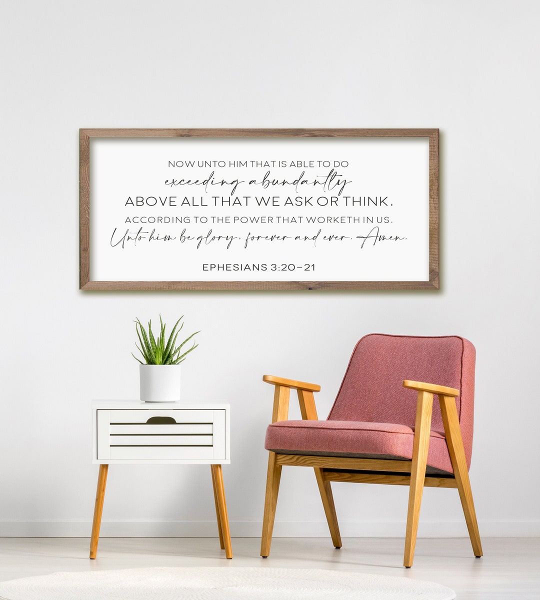 Inspirational Home Decor Signs | Now Unto Him Who is Able Sign | Living ...