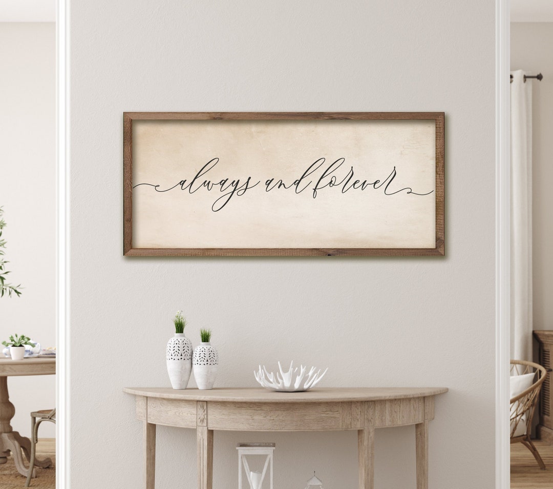 Master Bedroom Sign , Always and Forever , Master Bedroom Decor ...